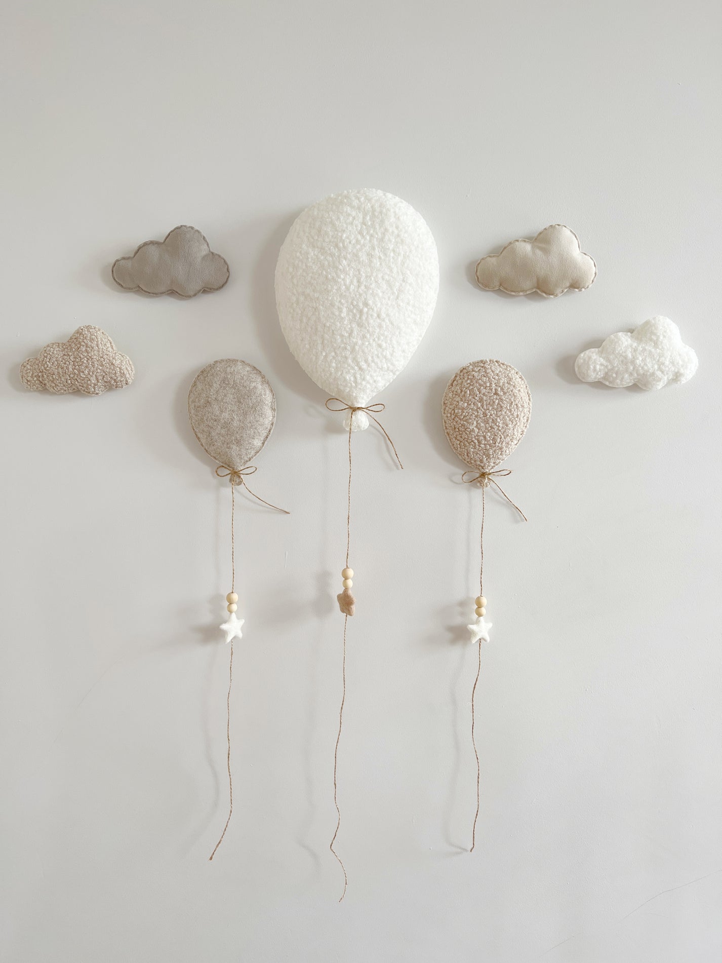 Small Individual Bouclé Cloud Wall Hanging Decoration – Nursery Decor ...